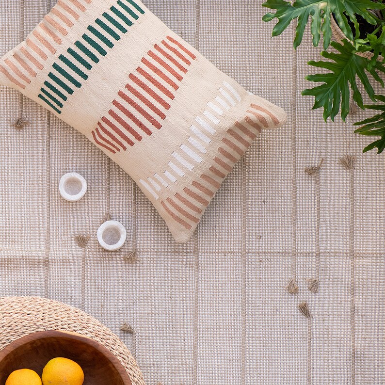 Jute Cotton Outdoor Flatwoven Kilim Rug | Patio Balcony Boho Rugs ...