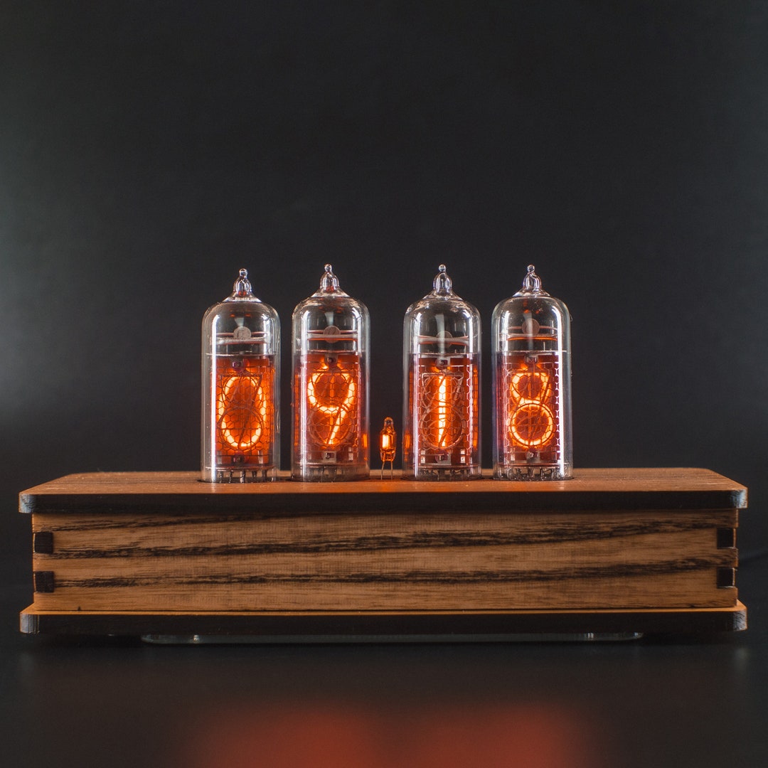 Nixie Tube Clock: Vintage IN-14 Tubes, Motion Sensor, RGB Backlight - Etsy