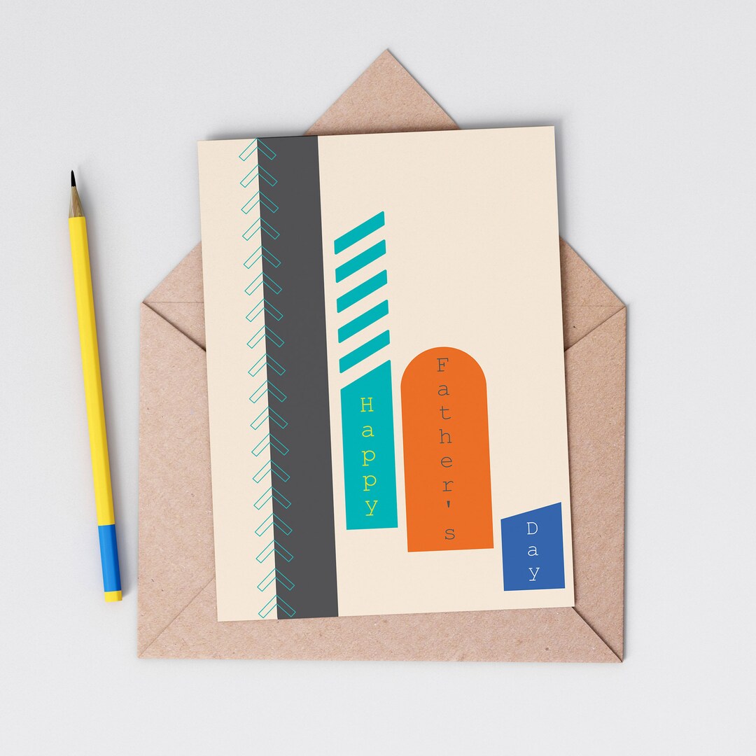 Happy Father's Day Card, Card for Dad, Modern Dad, Plastic Free, Send ...