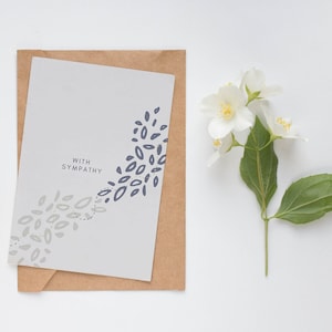 Modern Sympathy Card, Condolences Card, Bereavement, Sorry for Your ...