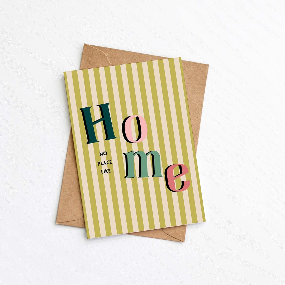 No Place Like Home Card, New Home Card, Moving Card, New House ...