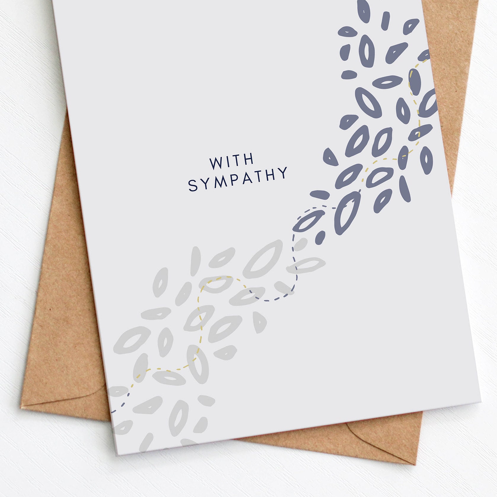 Modern Sympathy Card, Condolences Card, Bereavement, Sorry for Your ...