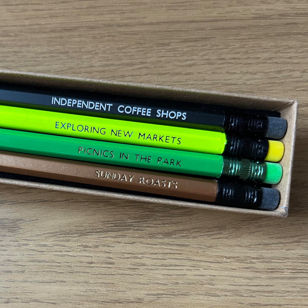 Little Joys of London Pencil Set of 4, London Pencils, Stocking Filler ...