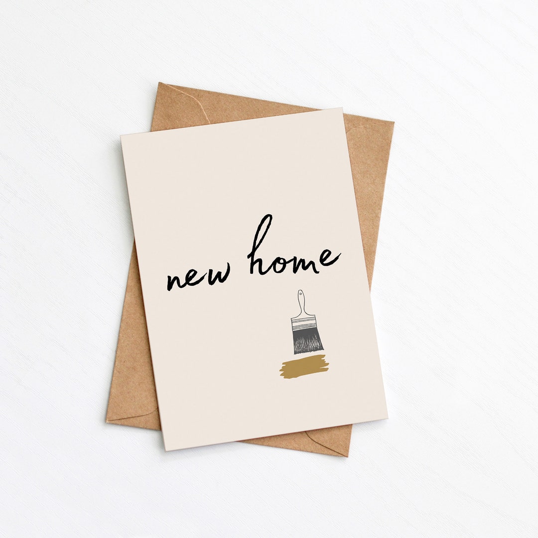 New Home Card, Housewarming Card, Moving in Card, First Home, Modern ...