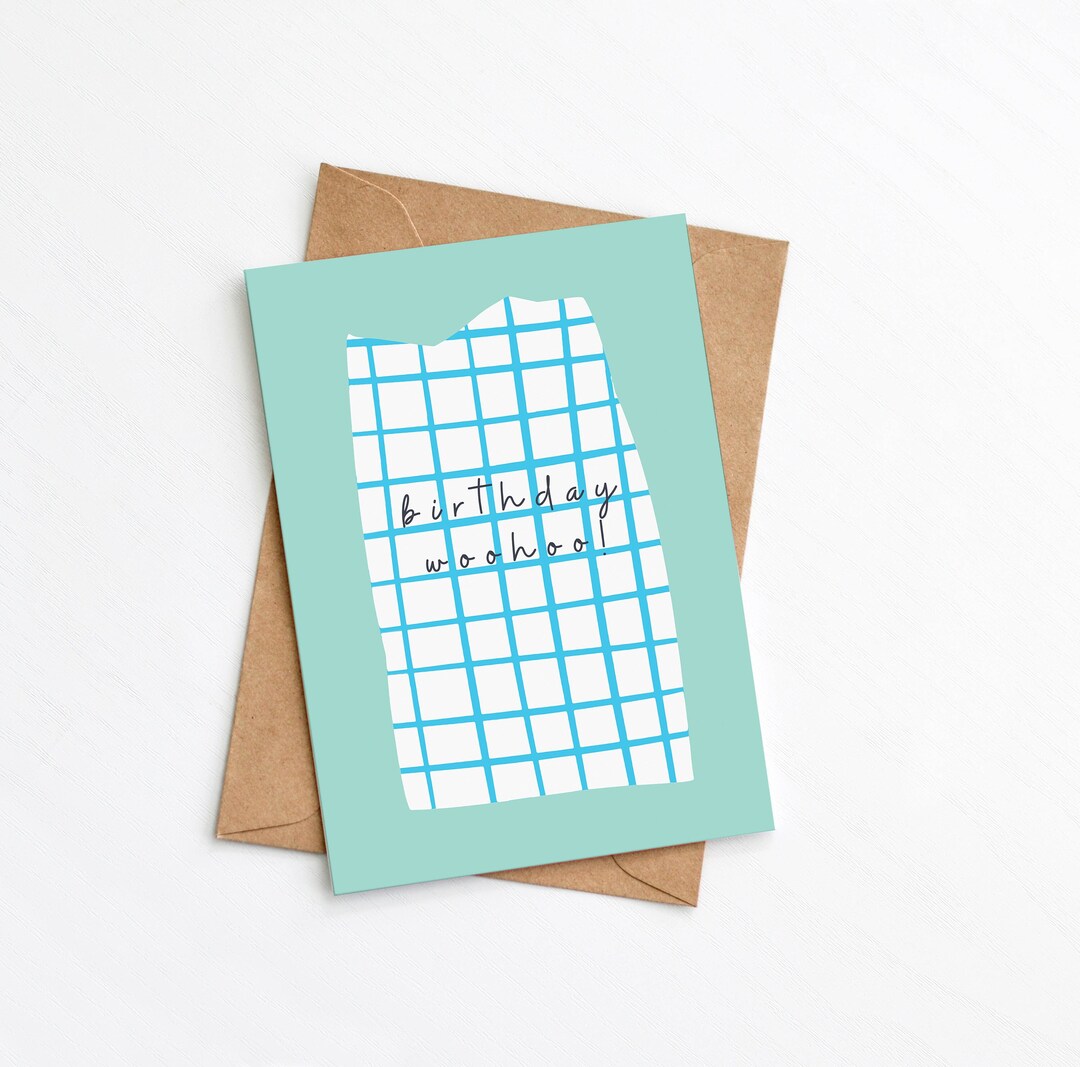 Birthday Woohoo Card Happy Birthday Him Her Modern Card - Etsy