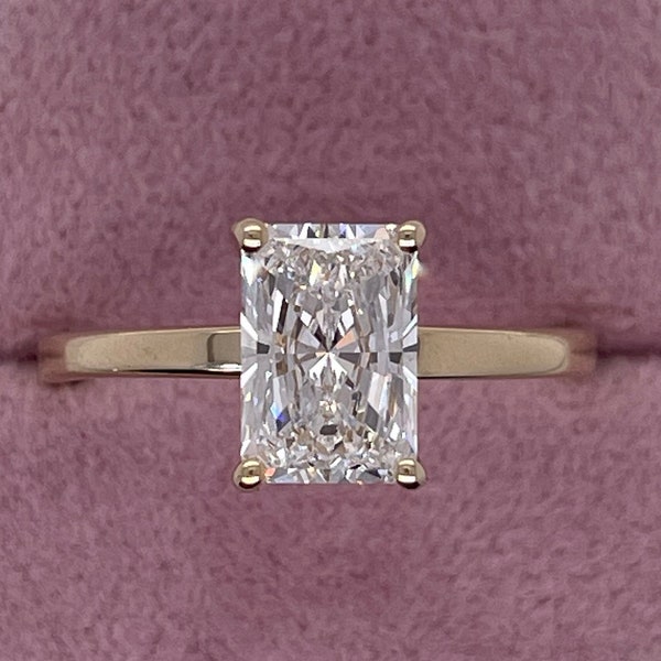 Flat Diamond Ring - Etsy