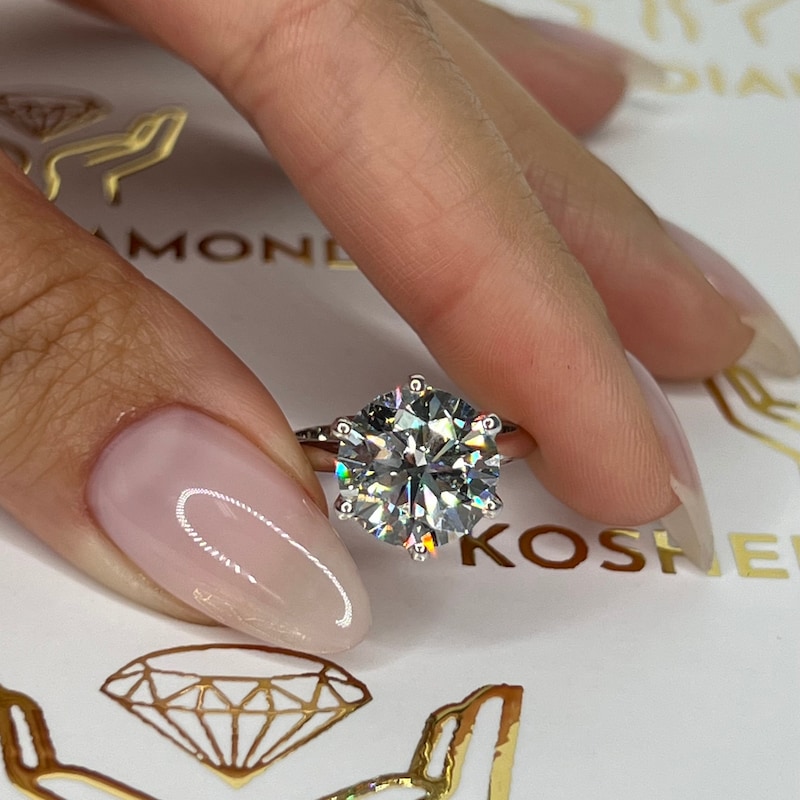 5 Diamond Ring - Etsy