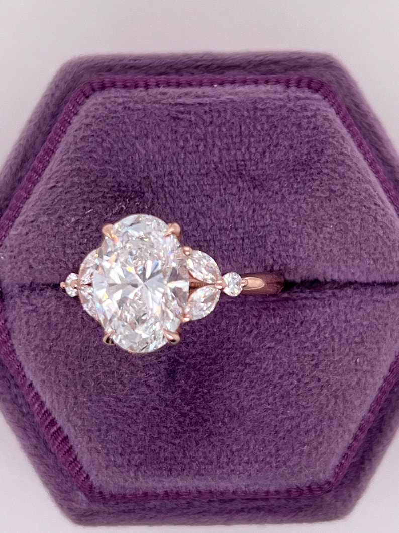 2.8 Carat IGI Certified Oval Cut Lab Grown Diamond Engagement Ring 14k ...