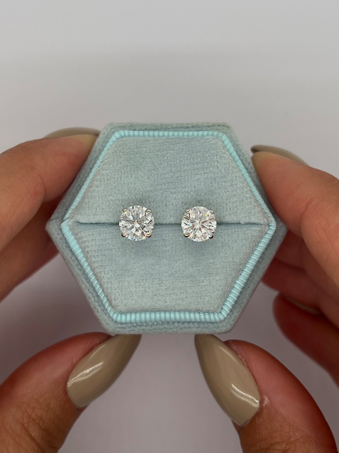 2 Carat Total Weight D Color VVS1 Clarity Round Ideal Cut Lab Grown ...