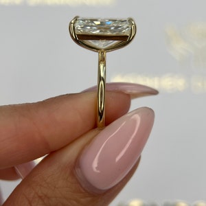 6 Carat F Color VS1 Clarity Elongated Radiant Excellent Cut Lab Grown ...