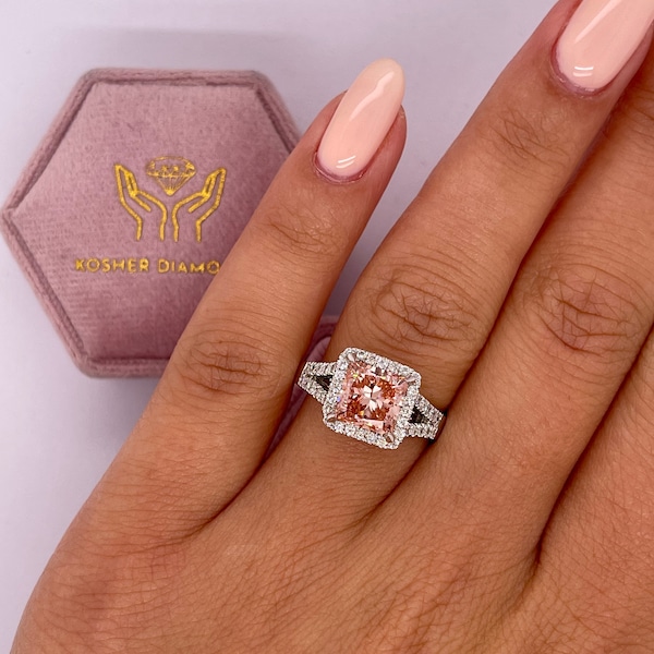 Pink Diamond Engagement Ring - Etsy