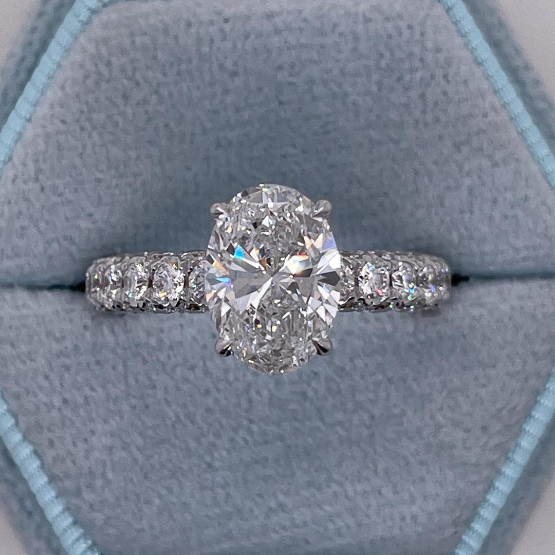 NEW 4 Carat D Color VVS2 Clarity IGI Certified Oval Cut Lab Grown ...