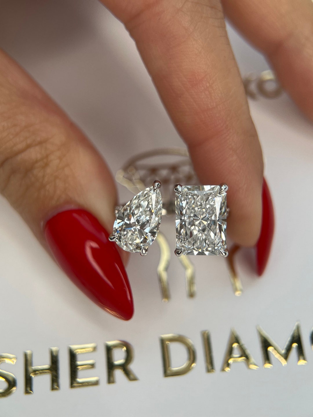 WOW RING 6.5 Carat Toi Et Moi You & Me Ring E/VVS2 IGI Certified ...