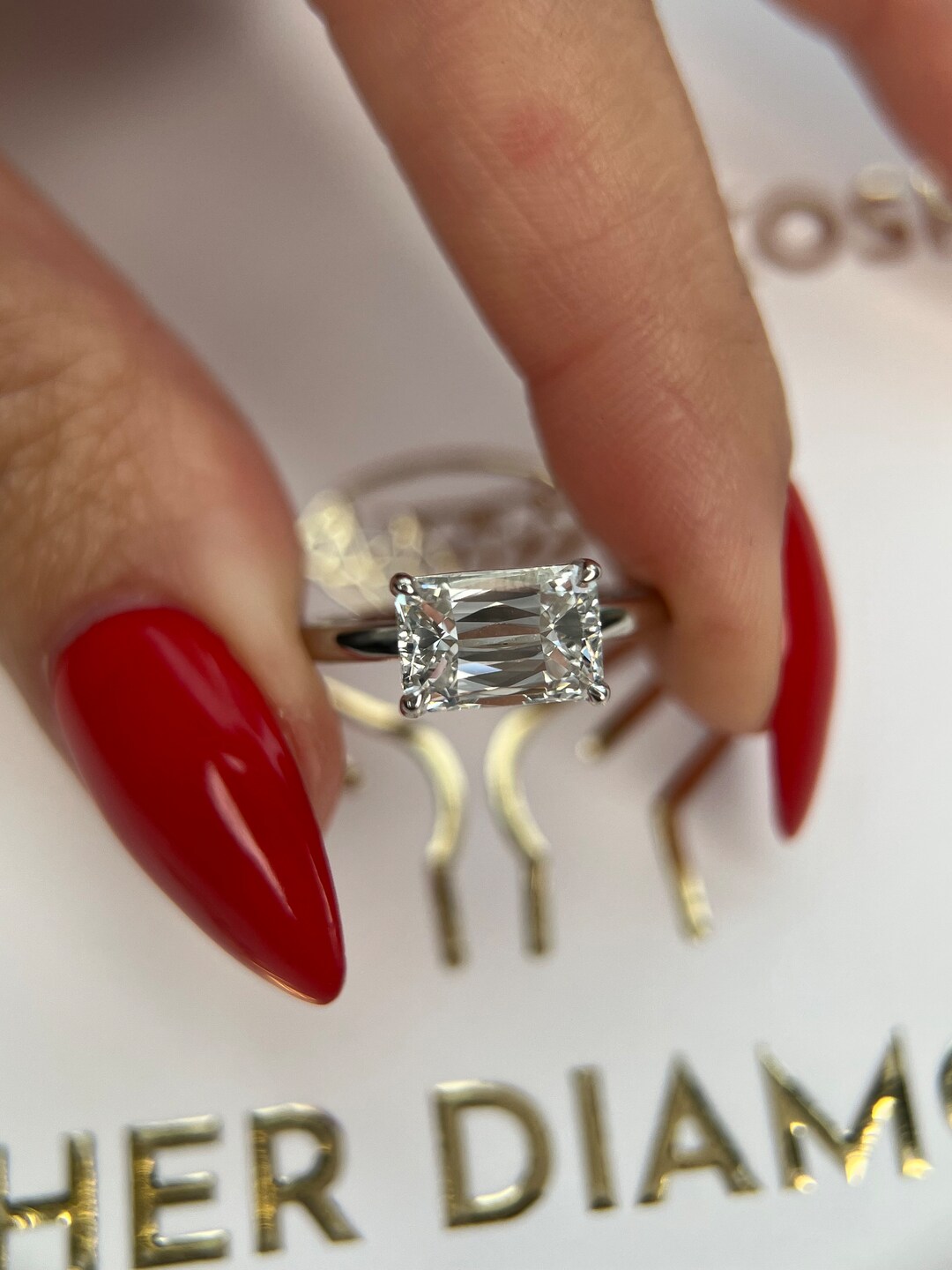 Rare Cut Cornered Rectangular Mixed Cut 2.15 Carat East-west IGI ...