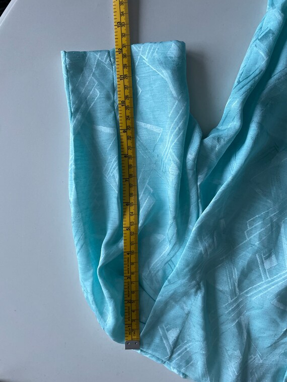 Vintage Peplum Blouse Mint Blue Top Back Button Closu… - Gem