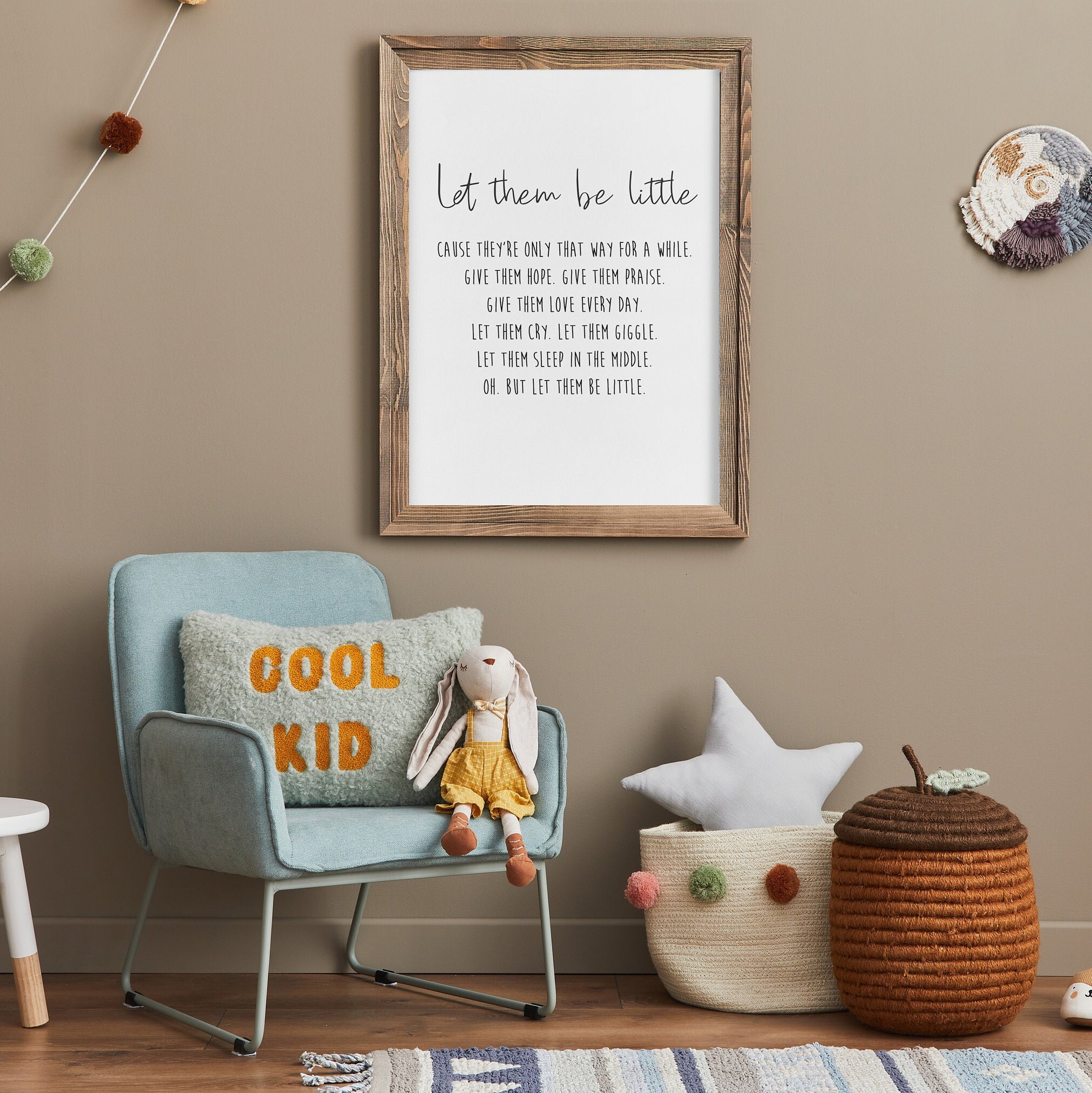 Let Them Be Little Wall Poem Wall Print Oh Let Them Be - Etsy UK