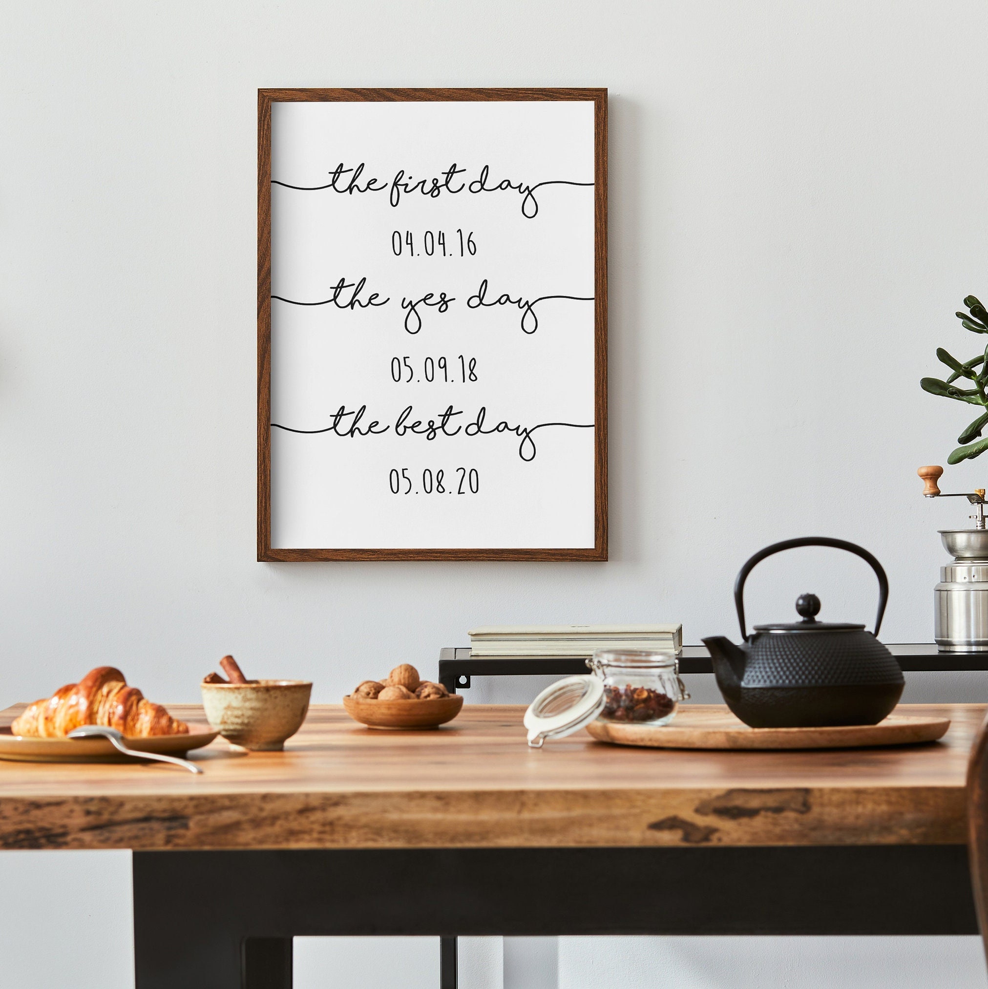 The First Yes and Best Day Print Personalised for a Wedding - Etsy UK