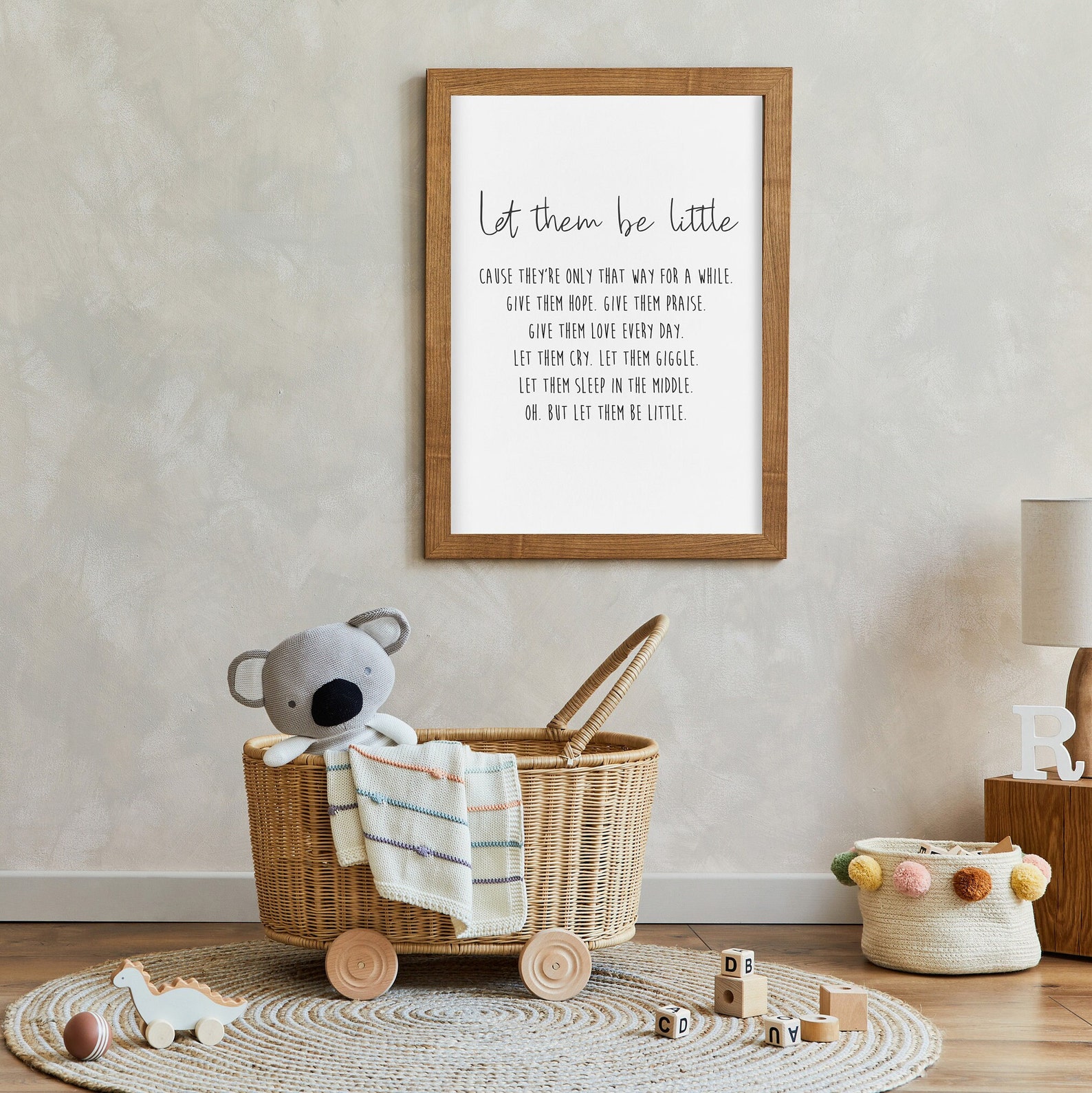 Let Them Be Little Wall Poem Wall Print Oh Let Them Be - Etsy UK