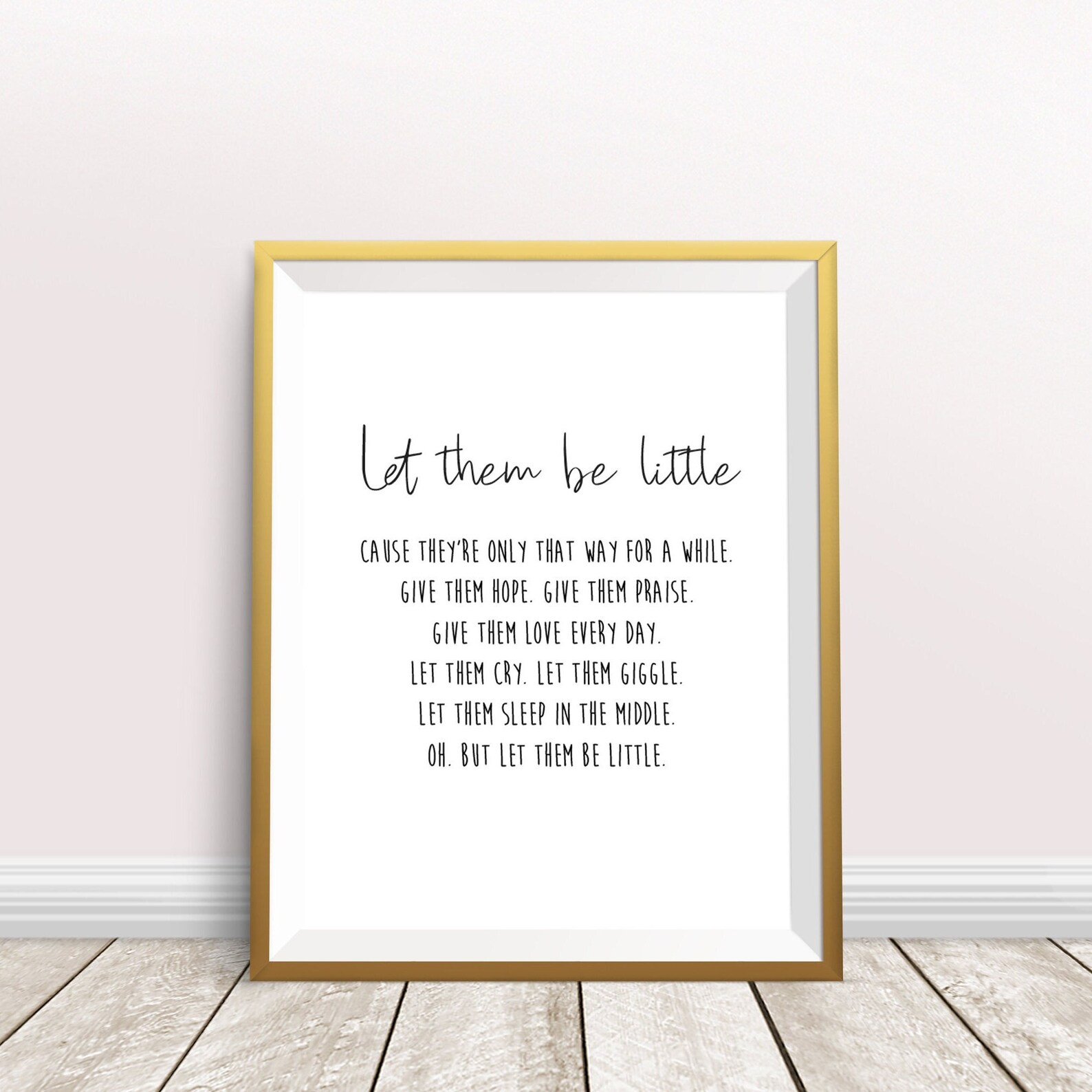 Let Them Be Little Wall Poem Wall Print Oh Let Them Be - Etsy UK