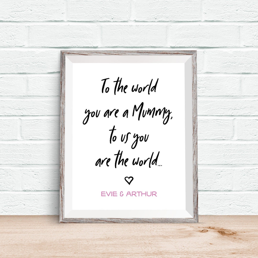 Personalized Mummy Print, Birthday Gift for Mom - Etsy