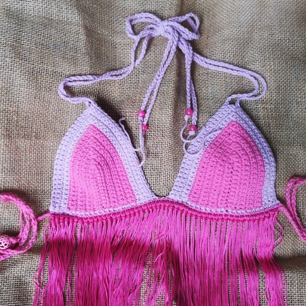Fringe Bikini Top - Etsy