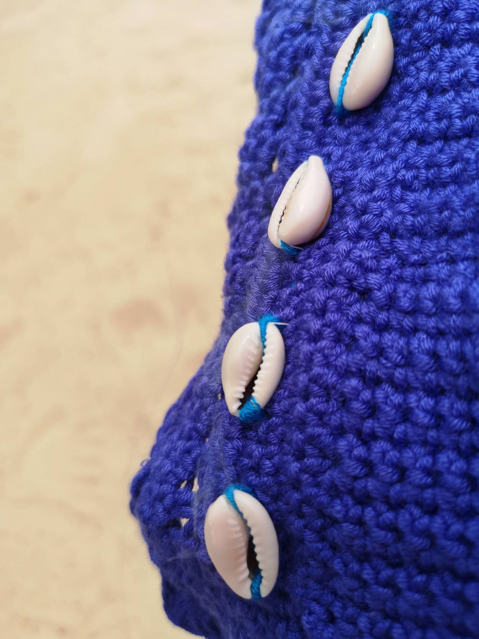 Blue Crochet Bralette Top Cowrie Shell Ready Made Ready - Etsy