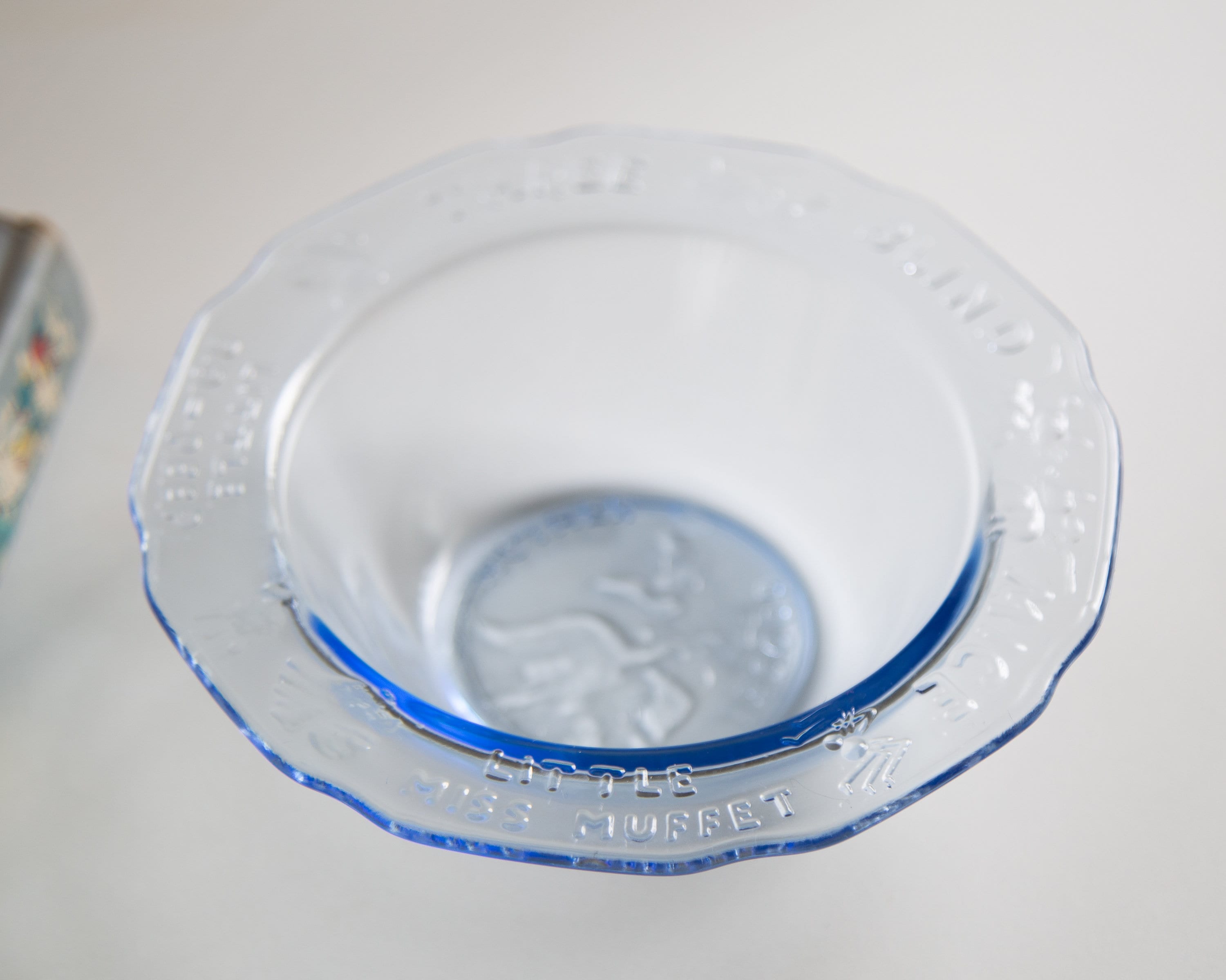 Indiana Tiara Glass Blue Nursery Rhyme Bowl - Etsy