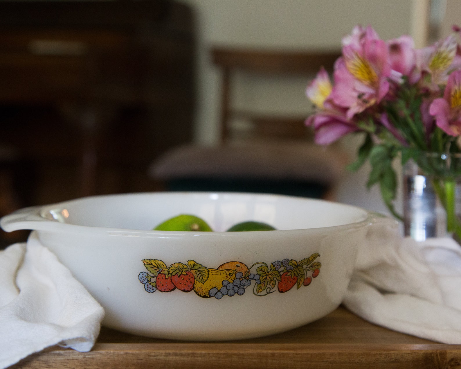 Anchor Hocking Fire King Fruit Pattern Small Casserole Dish - Etsy