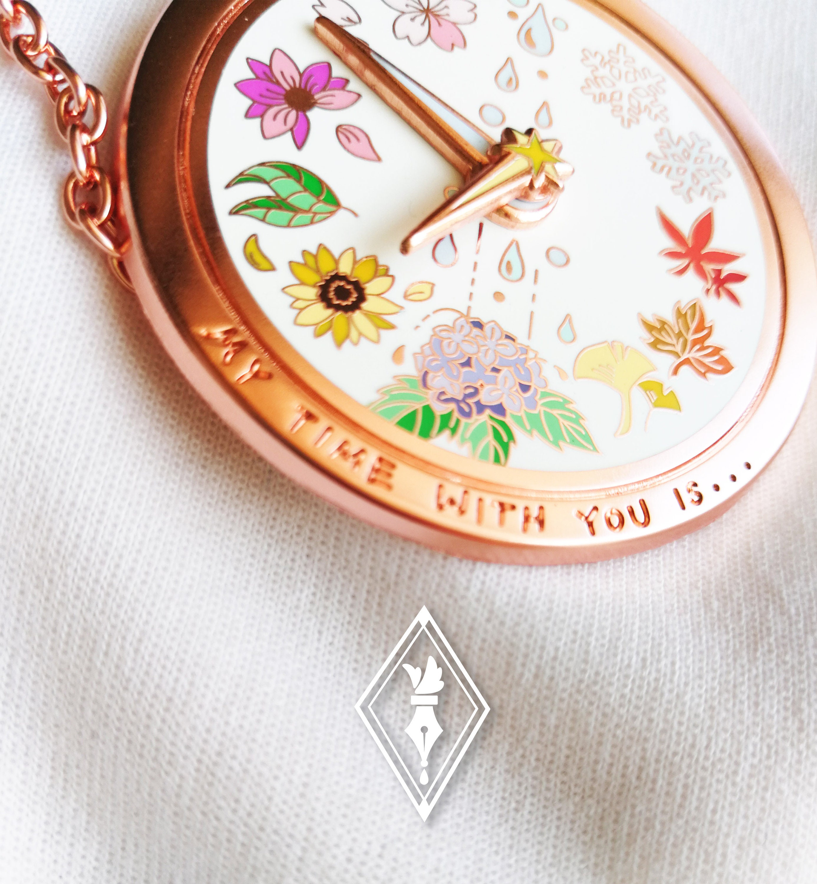 Time of the Seasons Spinning Enamel Pin Set - Etsy