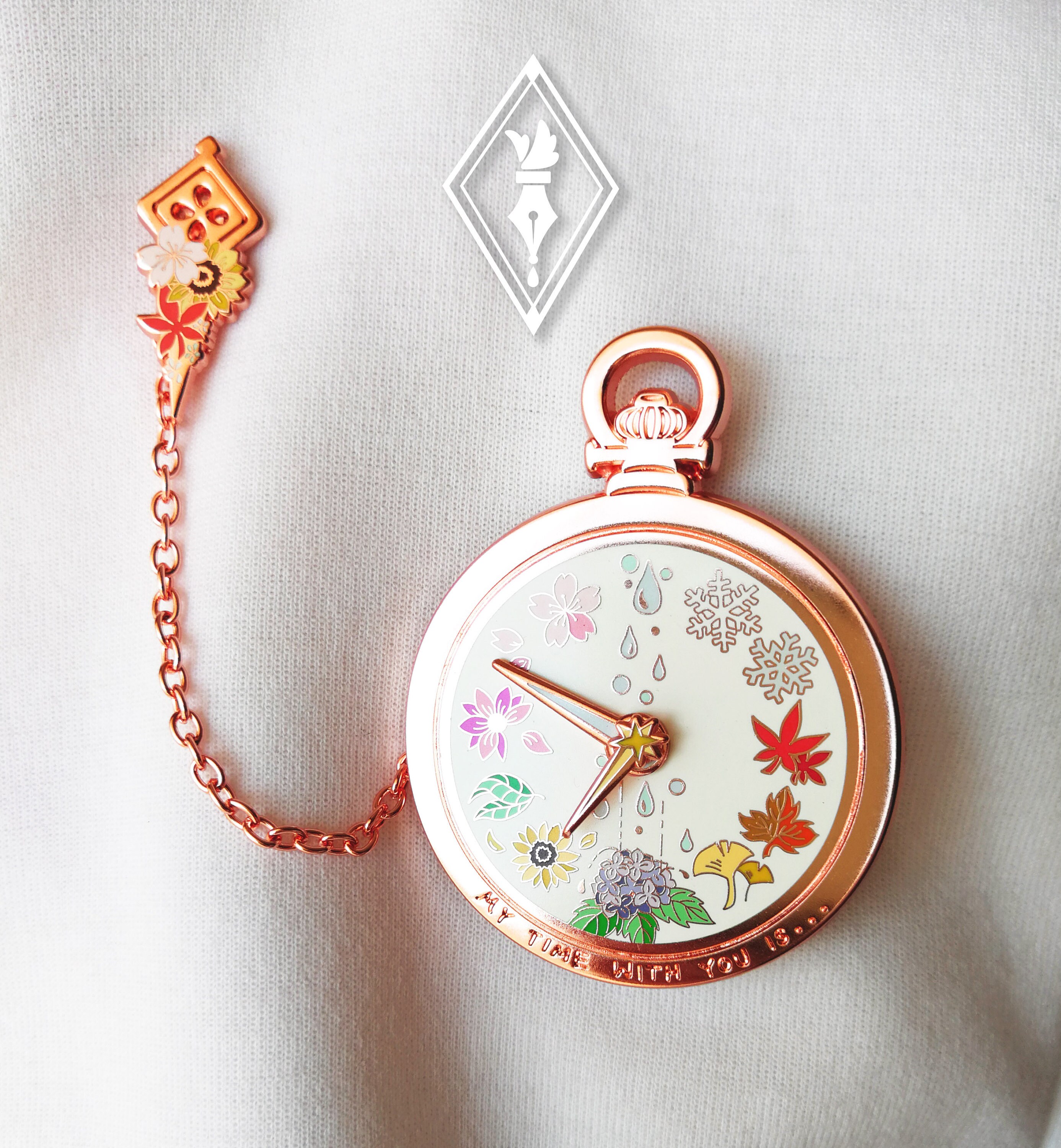 Time of the Seasons Spinning Enamel Pin Set - Etsy