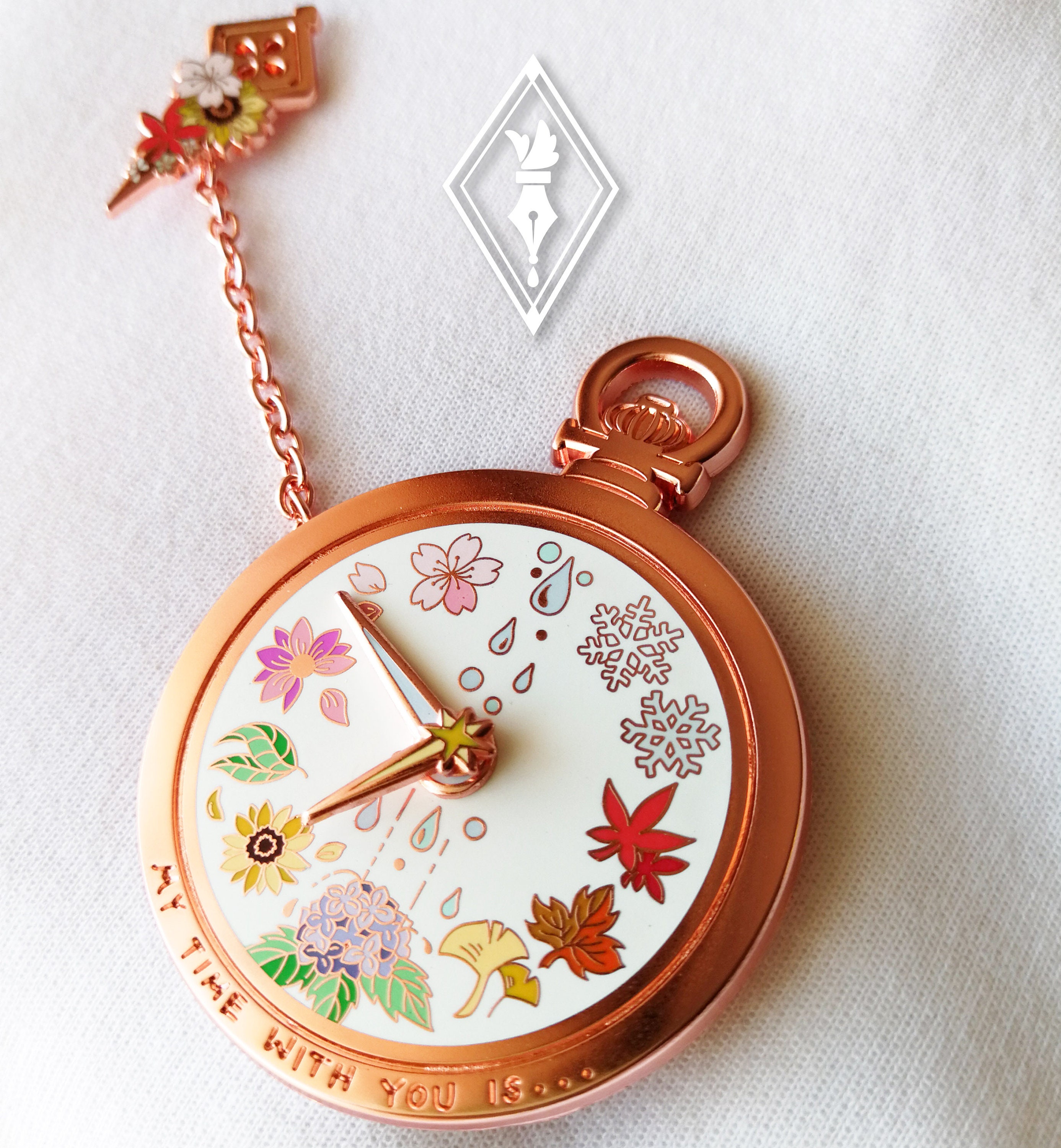 Time of the Seasons Spinning Enamel Pin Set - Etsy