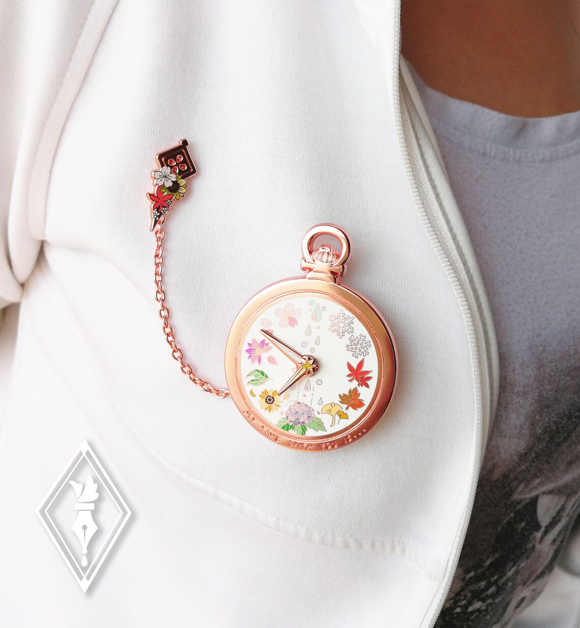 Time of the Seasons Spinning Enamel Pin Set - Etsy