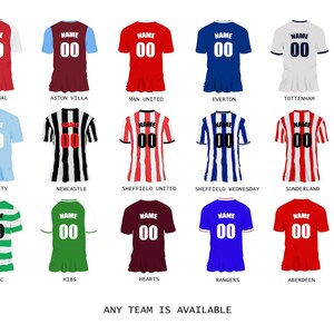 Football Shirt Couple Print With Names & Year.perfect Wedding ...