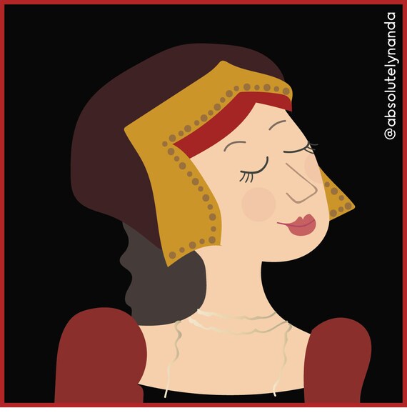Illustration of Queen Anne Boleyn of England Digital - Etsy