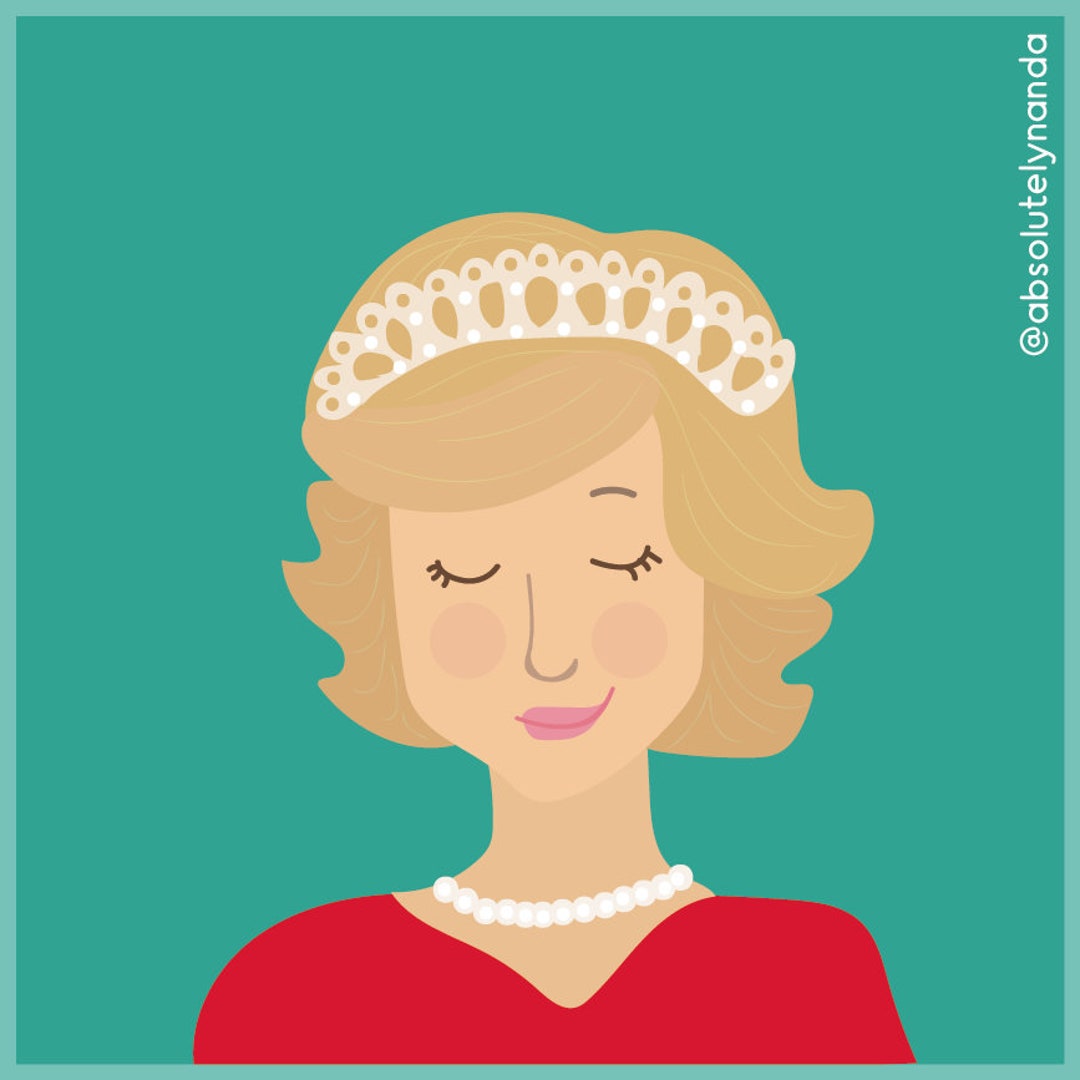 Princess Diana Illustration - Etsy
