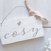 Cosy Hanging Sign White Home Decor - Etsy