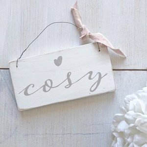 Cosy Hanging Sign White Home Decor - Etsy