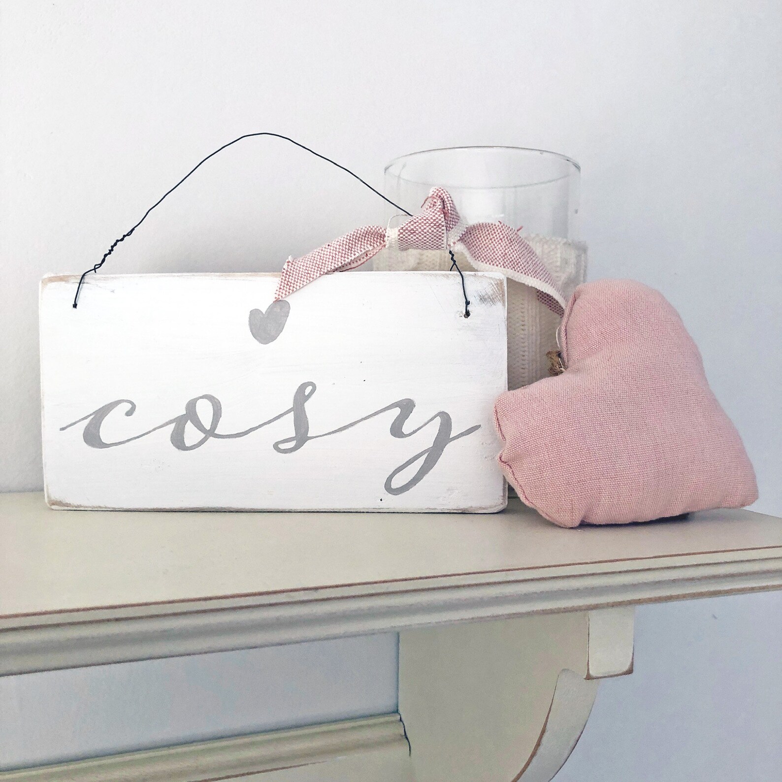 Cosy Hanging Sign White Home Decor - Etsy