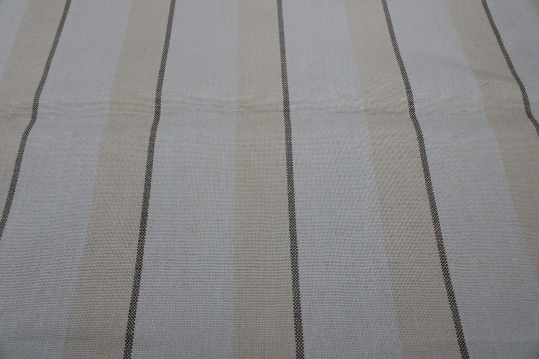 Striped Fabric, Woven Fabric, Linen Striped Fabric, 1 Yard 20", Heavy ...