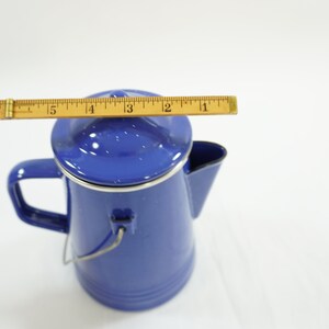 Blue Enamel Coffee Pot, Camping, Outdoor, Cabin Coffee Pot, Blue ...