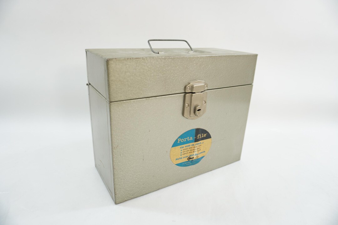 Vintage Porta-file Case, Metal File Holder, Office Storage, Mid Century ...