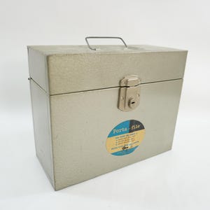 Vintage Porta-file Case, Metal File Holder, Office Storage, Mid Century ...