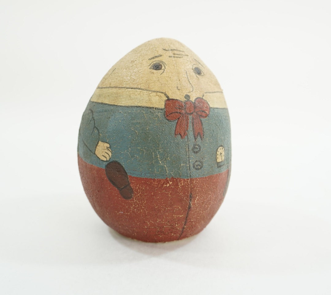 Humpty Dumpty Egg, Folk Art Humpty Dumpty Doll, Primitive Handmade Egg ...