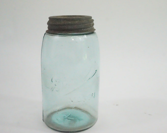 Vintage Knox Mason Jar With Zinc Lid - Etsy