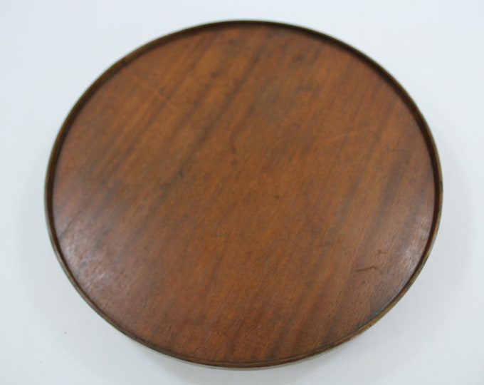Lazy Susan, Walnut Color Wood, Round Lazy Susan, Turn Table, Kitchen ...