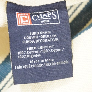 Chaps RL Home Shams, Montauk Studio, 2 Striped Euro Shams, Ticking ...