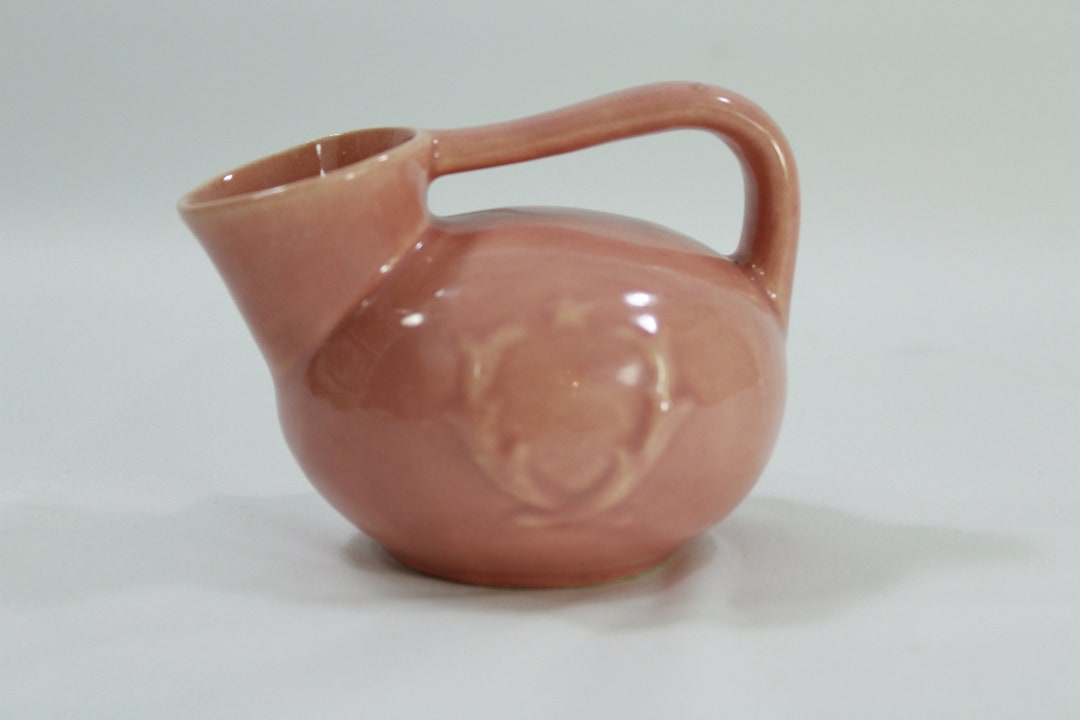 Redwing Pitcher, Vintage Pottery, USA Pink Pottery, 1940's-50's Kitchen ...