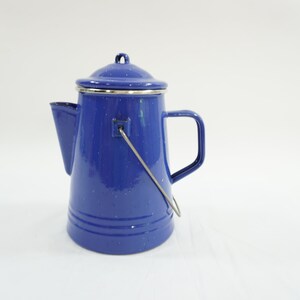 Blue Enamel Coffee Pot, Camping, Outdoor, Cabin Coffee Pot, Blue ...