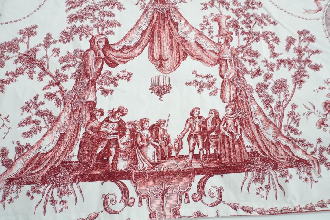 Pierre Frey Sham, Red and White Toile Design, Vintage Pierre Frey Sham ...