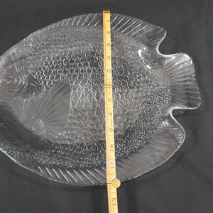 Arcoroc Glass Fish Dish, Fish Shaped Dish, Serving Dish, Embossed Clear ...